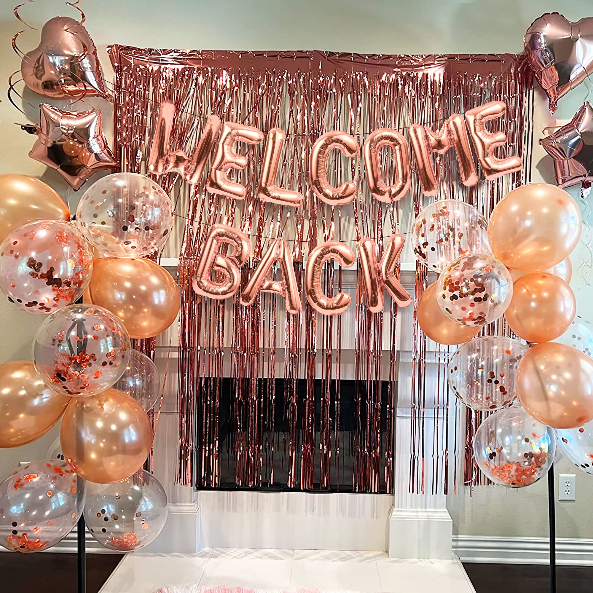 16 PCS Welcome Back Banner Balloons Welcome Back Office Decoration Welcome Back Banner Homecoming Party Moving Party Welcome Party Decoration