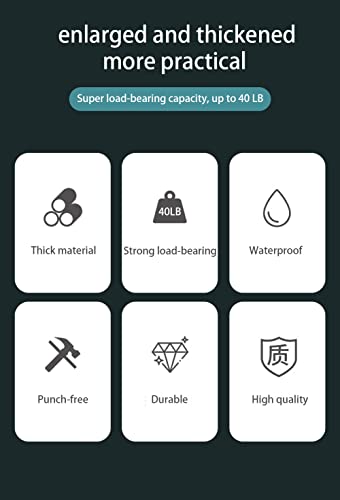 hmooc Wall Hooks Heavy Duty 40lb(Max), Stainless Steel Large Adhesive Hooks for Hanging, Waterproof and Super Sticky to Increase Practicality(16 Pack)