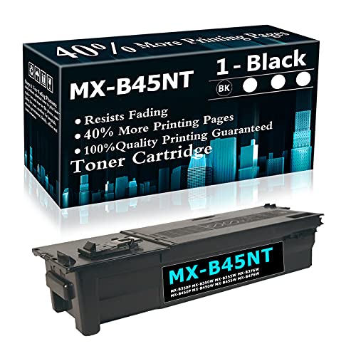 Top Ink Compatible 1PK MX-B45NT Toner Cartridge Replacement for Sharp MX-B350P B350W B355W B376W B450P B450W B455W B476W Printer Ink Cartridge (Black)