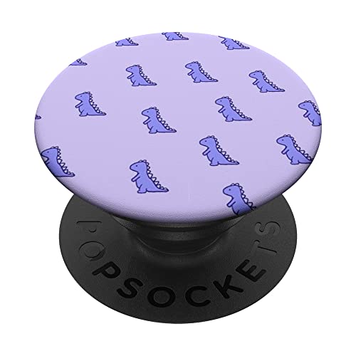Funny & Cute Purple Dinosaur TRex In Purple For Women & Girl PopSockets Swappable PopGrip