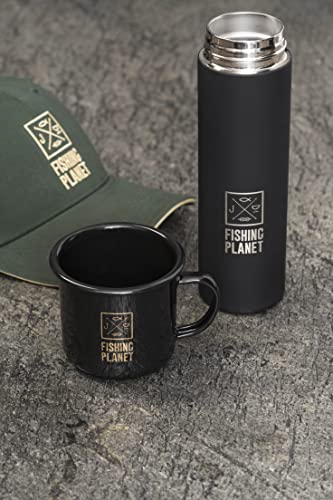 Fishing Planet Insulated Bottle - Stainless Steel Thermo Bottle 17-Ounce for Hot and cold Water Tea Coffee