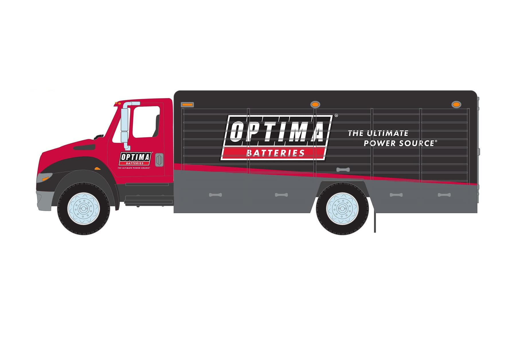International Durastar 4400 Delivery Truck, Red - Greenlight 33240C/48-1/64 Scale Diecast Car