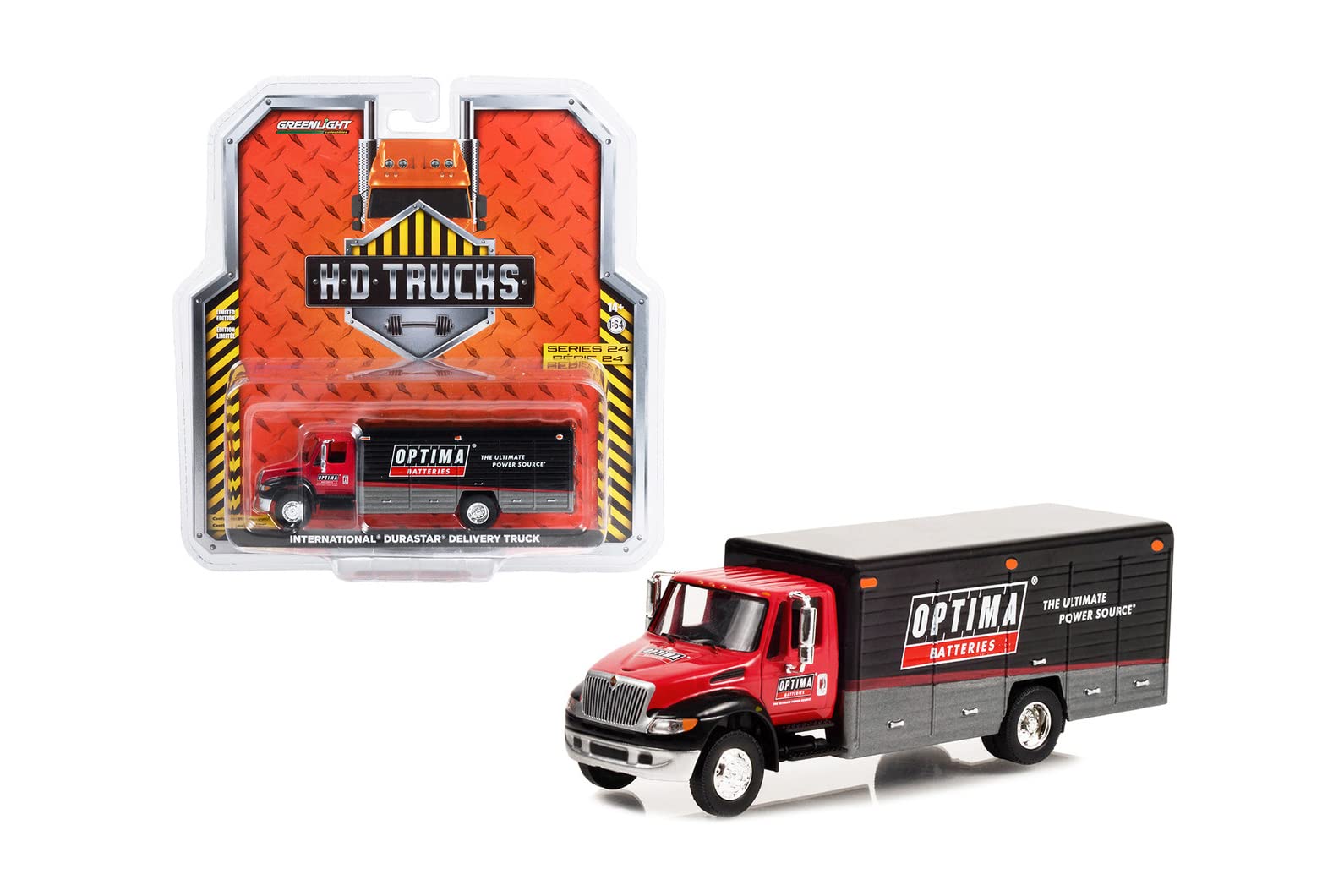 International Durastar 4400 Delivery Truck, Red - Greenlight 33240C/48-1/64 Scale Diecast Car