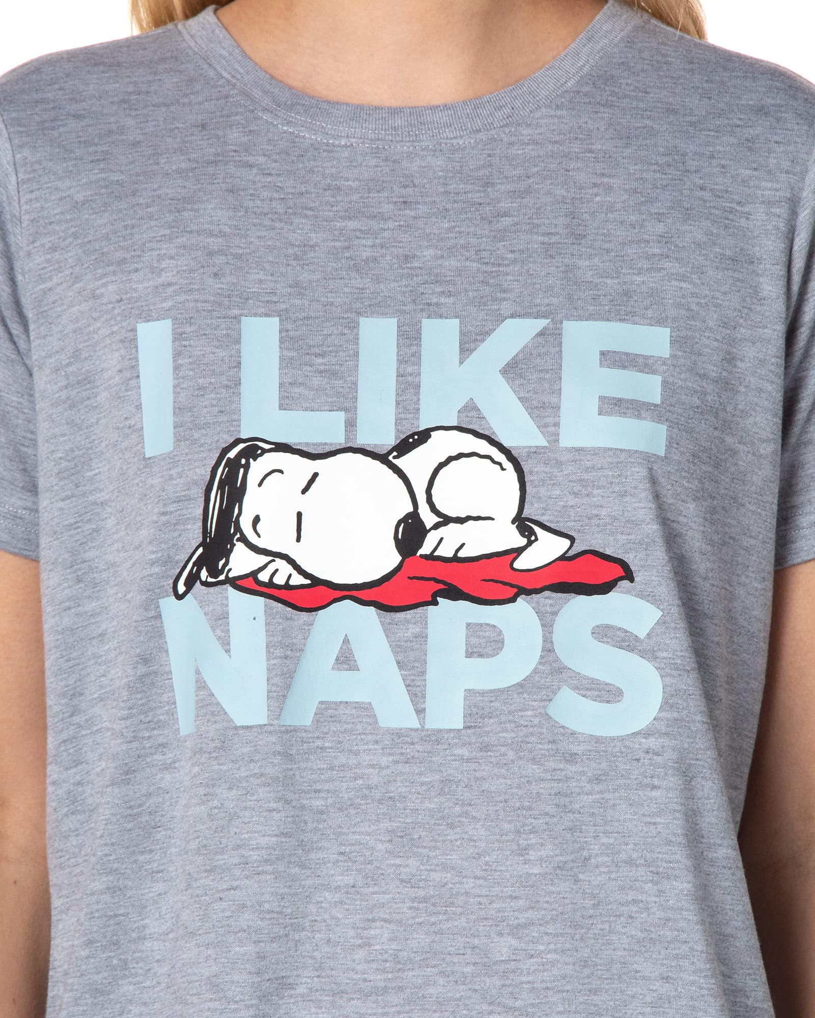INTIMO Peanuts Womens' Snoopy I Like Naps Character Sleep Pajama Set Shorts (XXX-Large) Multicolored