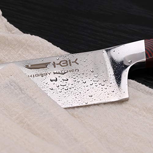 KBK Chef Santoku Knife Forged Kitchen Knife SUS304 Stainless Steel Blade and Hard Alloy Edge 63 HRC Super Sharp with G10 Handle Comfort Hold