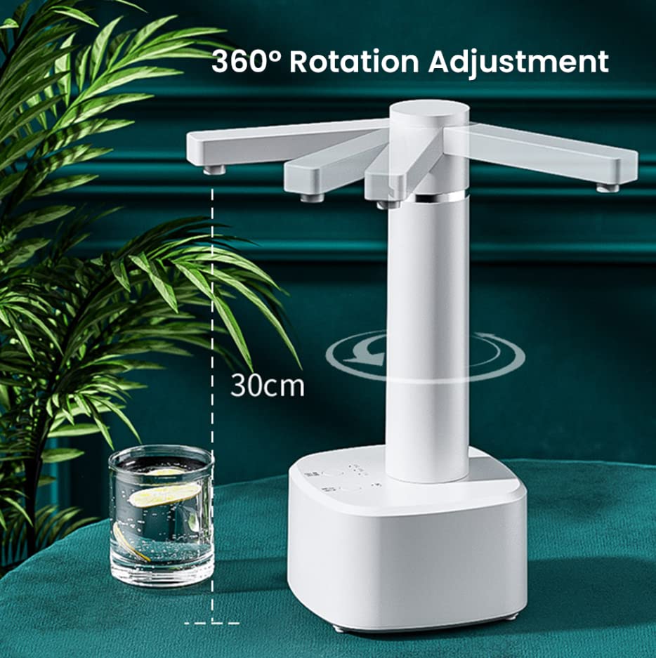 Desktop Water Dispenser for 5 Gallon Bottle, Electric Water Pump Portable USB Charging with 3 Water Jug Cap for Home, Office, Outdoor, Automatic Drinking Water Dispenser