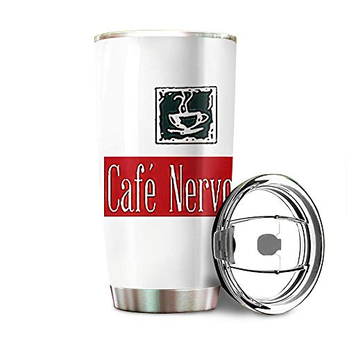 Cafe Nervosa Stainless Steel Tumbler 20oz & 30oz Travel Mug