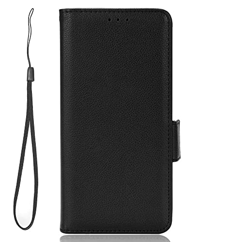 YBROY Case for Samsung Galaxy Z Flip 4 5G, Magnetic Flip Leather Premium Wallet Phone Case, with Card Slot and Folding Stand, Case Cover for Samsung Galaxy Z Flip 4 5G.(Black)
