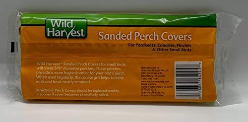 Generic Sanded Bird Perch Cover Bundle Includes: (3) Packs of 6 Perch Covers (Total of 18 Covers), (1) Mineral Block Supplement, and (1) Laminated Bird Tips Card.