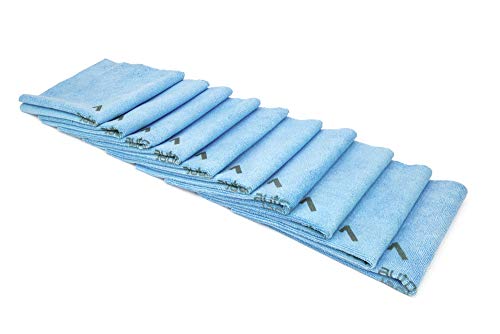Autofiber [Quadrant Wipe] Premium Coating Leveling Towel (16"x16") 10 Pack (Blue)