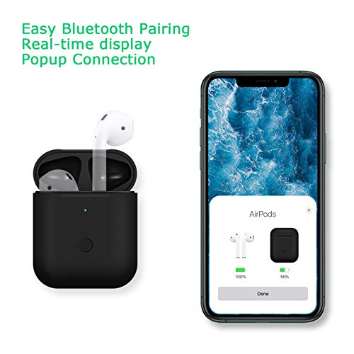 Wireless Charging Case Compatible with AirPods 1 2,Air pods Charger Case Replacement with Bluetooth Pairing Sync Button,no Aipods