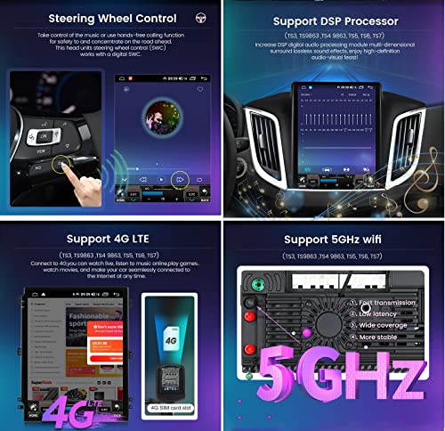 Android 11 GPS Navigation Stereo Radio 9 Inch Touch Screen Multimedia Player, for Chevy Cruze 2008-2013 Support Bluetooth/Steering Wheel Control/FHD/Reversing Camera,TS4 9836 4+64GB