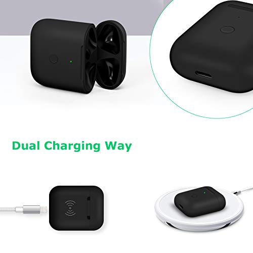 Wireless Charging Case Compatible with AirPods 1 2,Air pods Charger Case Replacement with Bluetooth Pairing Sync Button,no Aipods