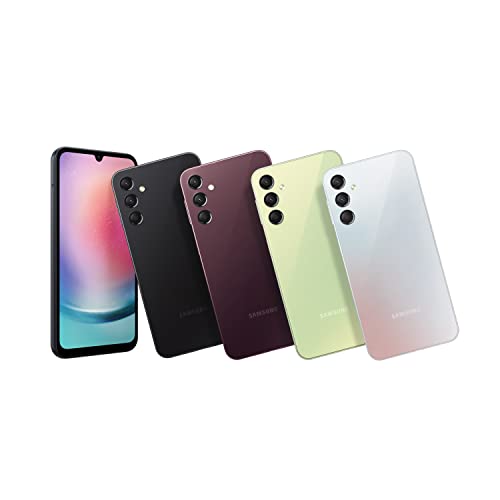 SAMSUNG Galaxy A24 4G LTE (128GB + 4GB) Unlocked Worldwide Latin Version (Only T-Mobile/Mint/Metro USA Market) 6.5" 50MP Triple Camera + (w/Fast 25w Wall Dual Charger) (Silver)
