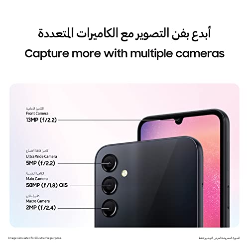 SAMSUNG Galaxy A24 4G LTE (128GB + 4GB) Unlocked Worldwide Latin Version (Only T-Mobile/Mint/Metro USA Market) 6.5" 50MP Triple Camera + (w/Fast 25w Wall Dual Charger) (Silver)