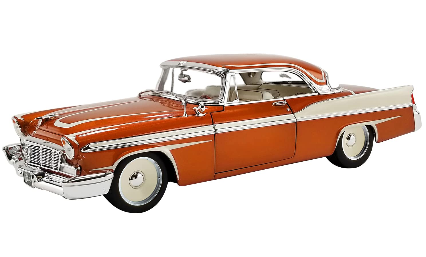1956 Chrysler New Yorker St. Regis Copper Met. w/White & Copper Interior Ltd Ed to 198 pcs 1/18 Diecast Model Car by Acme A1809009