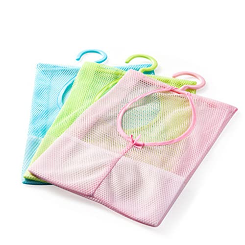 Wall Hanging Clothes Laundry Bag Mesh Organizer Sundries Toy Pouch