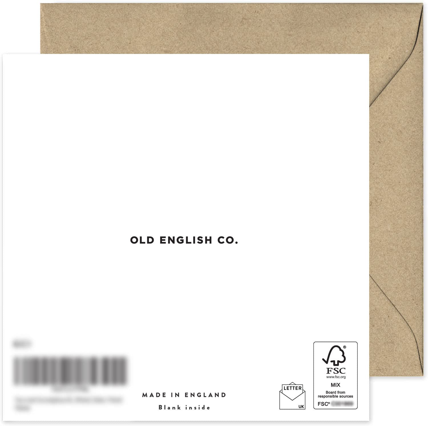 Old English Co. No One Measures Up To You Card for Dad - Birthday Card for Dad - Fun Birthday Greeting Card for Him Men - Fun DIY Tools Pun Card from Son Daughter | Blank Inside with Envelope