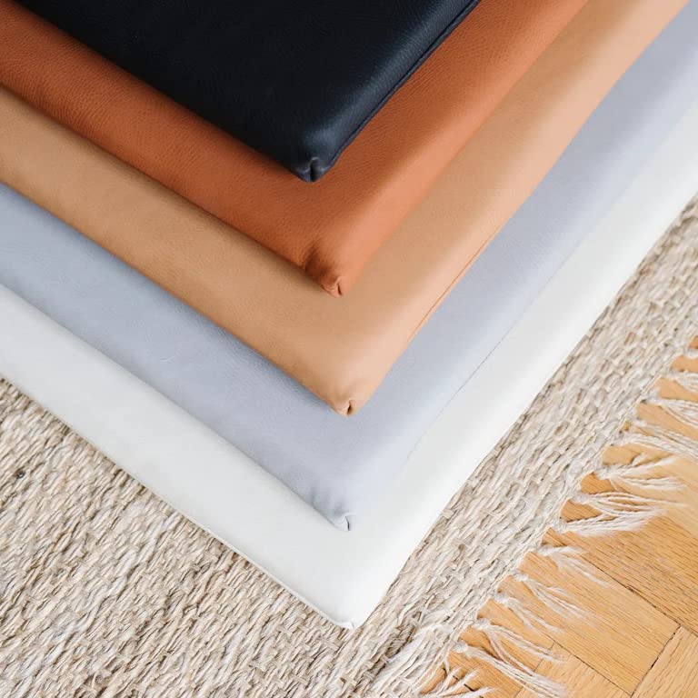 Baby Play Mat - Premium Padded Square Floor Mat by Gathre, Wipeable & Water Resistant Play Pad for Kids, Toddlers, and Babies, Foldable and Soft Crawling Playmat (36 x 36 x 1.5 inches, Camel)