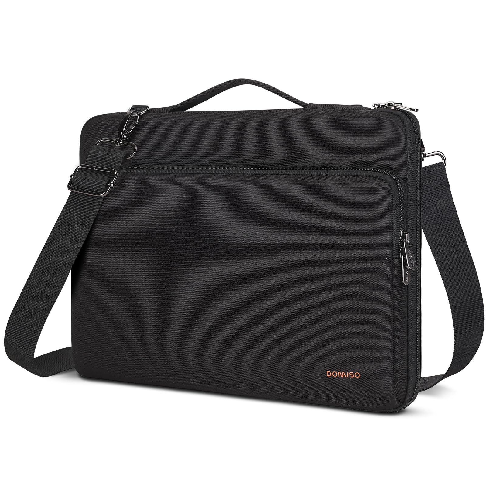 DOMISO 15.6 Inch Laptop Bag Cover Waterproof Notebook Shockproof Sleeve Case Shoulder Bag Protective Cover for 15.6" HP 15/ThinkPad E575/Dell/Lenovo IdeaPad S510/Dell XPS 15,Black