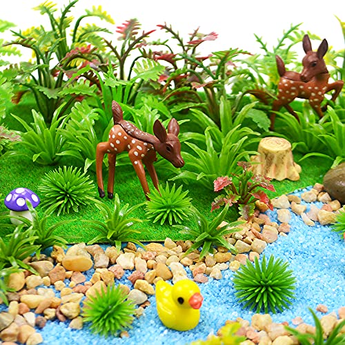 100pcs Model Trees Miniature Plants Fairy Garden Trees Model Scenery Artificial Wargame Trees Model Railroad Scenery Diorama Supplies Scenery Landscape