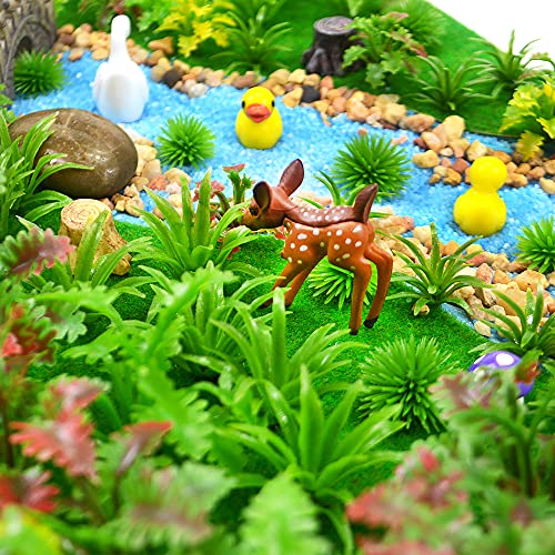 100pcs Model Trees Miniature Plants Fairy Garden Trees Model Scenery Artificial Wargame Trees Model Railroad Scenery Diorama Supplies Scenery Landscape
