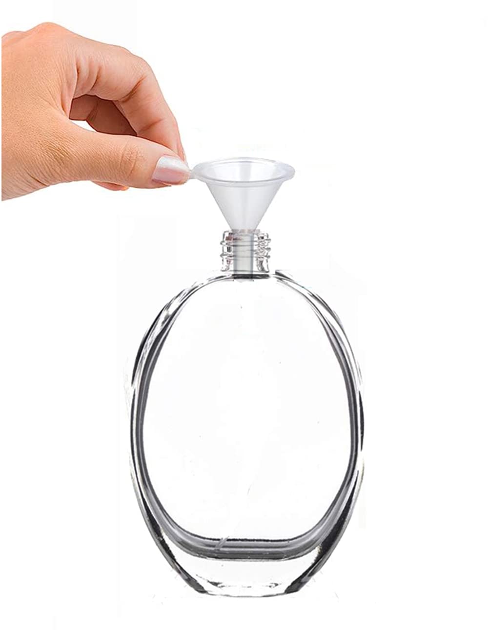 JJKMALL 50ml 1.7 oz Vintage Oval Shape Spray Bottle Refillable Crystal Glass Atomizer Empty Fine Mist Spray Perfume Bottles 1pc Funnel Filler 1PC 3ml Dropper 1pc Storage Gift Bag