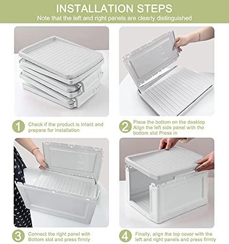 KOUPA 6-Tier Shoe Rack Storage Organizer,Stackable and Adjustable Multi-Function shoe boxes,Space Saving Shoe Shelf Bins ,Extra Large Capacity, Shoe Cubby(Grey)