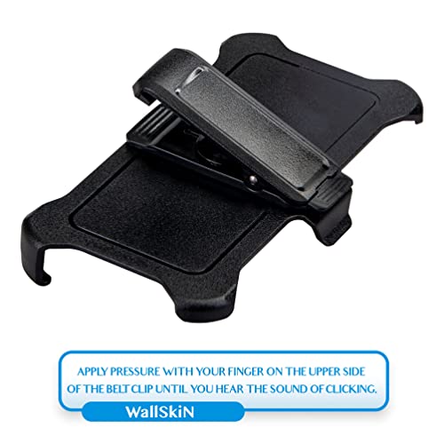 WallSkiN 2 Pack Replacement Belt Clip Holster for Samsung Galaxy S21 OtterBox Defender Series Case | Clip for Belt Holder (Case Not Included)