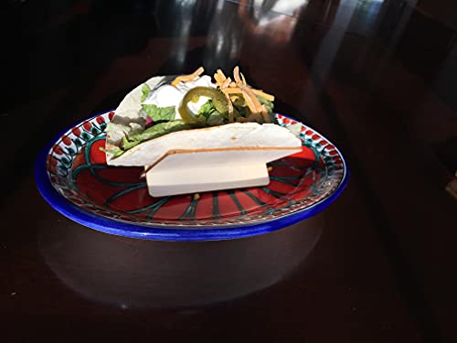 Tablecraft Disposable Taco Taxi, X-Shape Two-Piece, Poplar Wood, 3.5 x 2.5 x 1.75", Pack of 50