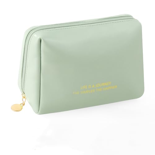 LOXITP With Hook Portable Women's Clear Makeup Bag,Waterproof Travel Toiletry Bag,Bring Zipper Skincare Cosmetic Bag,Toiletries Organizer Tote Storage Bag PU and TPU Materia (p4)