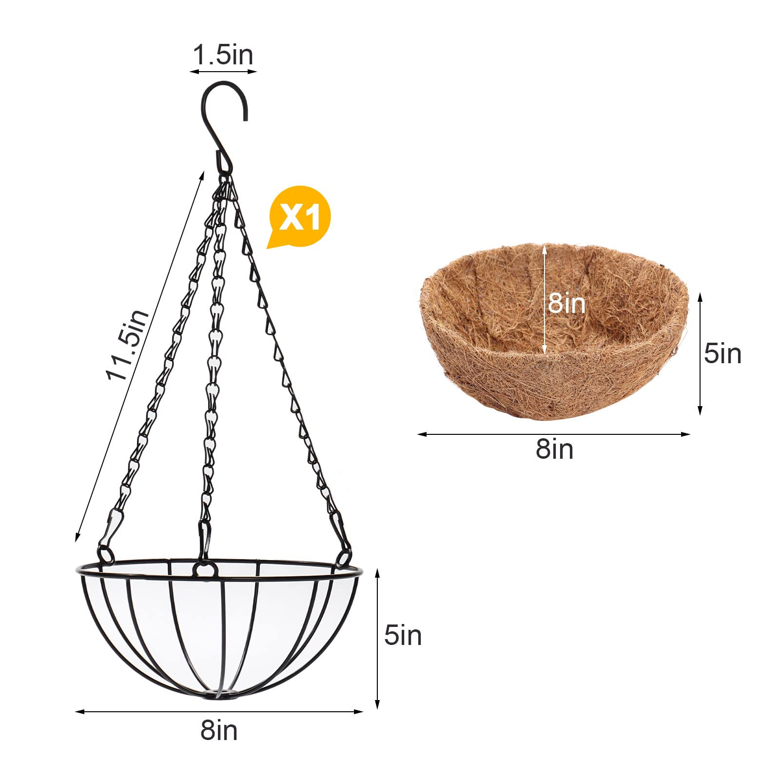 VCZONE Metal Frame Rabbit Hay Feeder with Hanging Basket, Timothy Hay and Coconut Fiber Nest, for Guinea Pig, Rabbit, Chinchilla