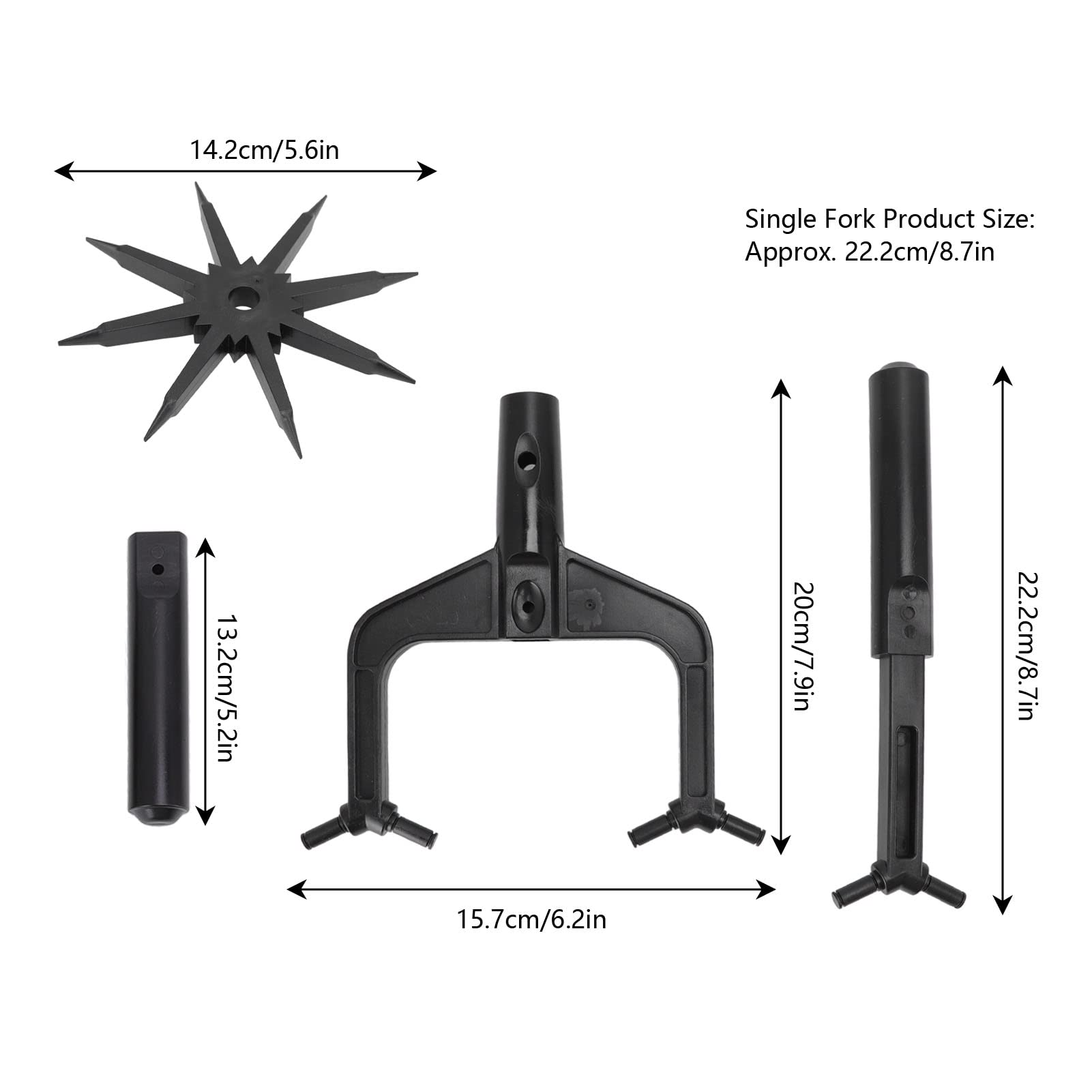 OKJHFD Adjustable Rotary Cultivator, Manual Tiller Garden Soil Scarifier,Wear Resistant 2 in 1 Ventilated Scarifier Heavy Duty Weeder Tool for Garden,Manual Cultivator