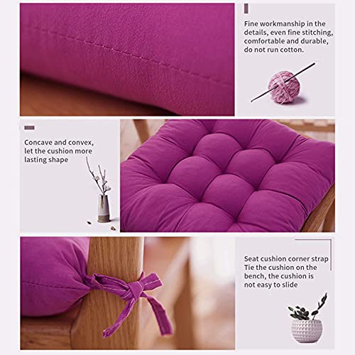 Set of 4 Dining Chair Cushions with Ties Soft Comfort Non Slip Square Seat Pads for Kitchen Dining Office Living Room Patio (Coffee)