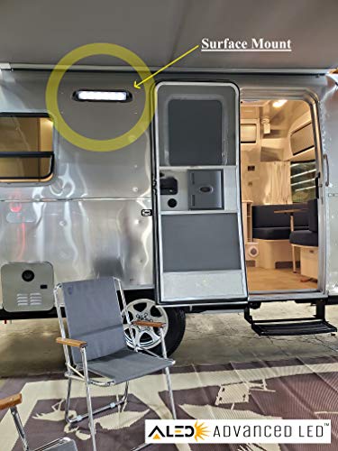 Advanced LED New 10-30V 8 Inch Waterproof Awning/Porch/Deck Light Bar for RVs, Boats, Campers, Caravans, Trailers, in Die Cast Aluminum Housing w/PC Lens, Engineered Reflector, & Super Hi-Power LEDs