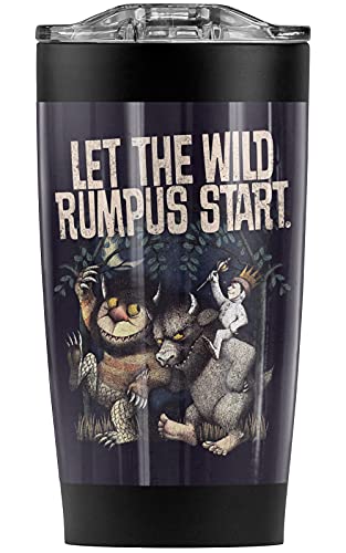 Where The Wild Things Are Wild Rumpus Stainless Steel Tumbler 20 oz Coffee Travel Mug/Cup, Vacuum Insulated & Double Wall with Leakproof Sliding Lid | Great for Hot Drinks and Cold Beverages