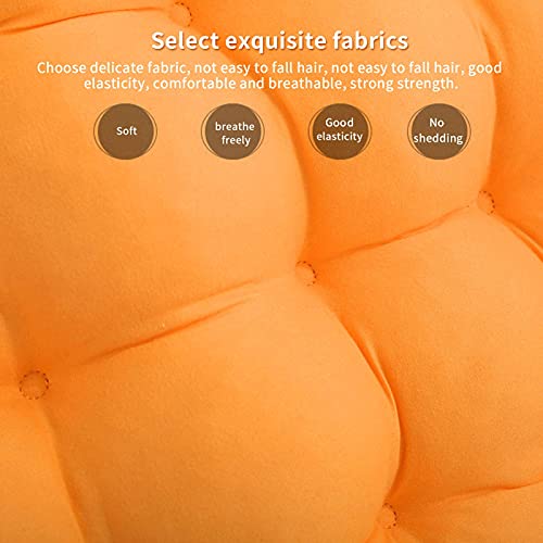 Set of 4 Dining Chair Cushions with Ties Soft Comfort Non Slip Square Seat Pads for Kitchen Dining Office Living Room Patio (Coffee)
