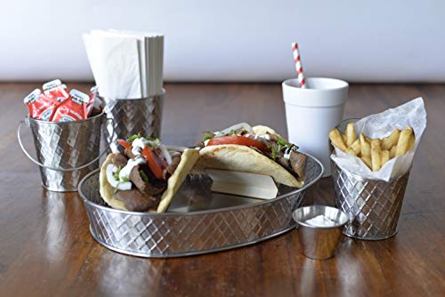 Tablecraft Disposable Taco Taxi, X-Shape Two-Piece, Poplar Wood, 3.5 x 2.5 x 1.75", Pack of 50