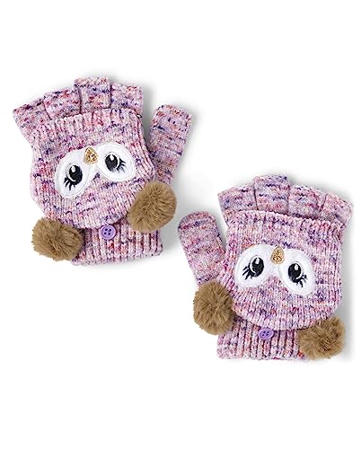 The Children's Place,2 Piece Set Winter Hat and Fingerless Kids Gloves,Multi Color,S/M(4-7YR)