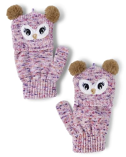The Children's Place,2 Piece Set Winter Hat and Fingerless Kids Gloves,Multi Color,S/M(4-7YR)