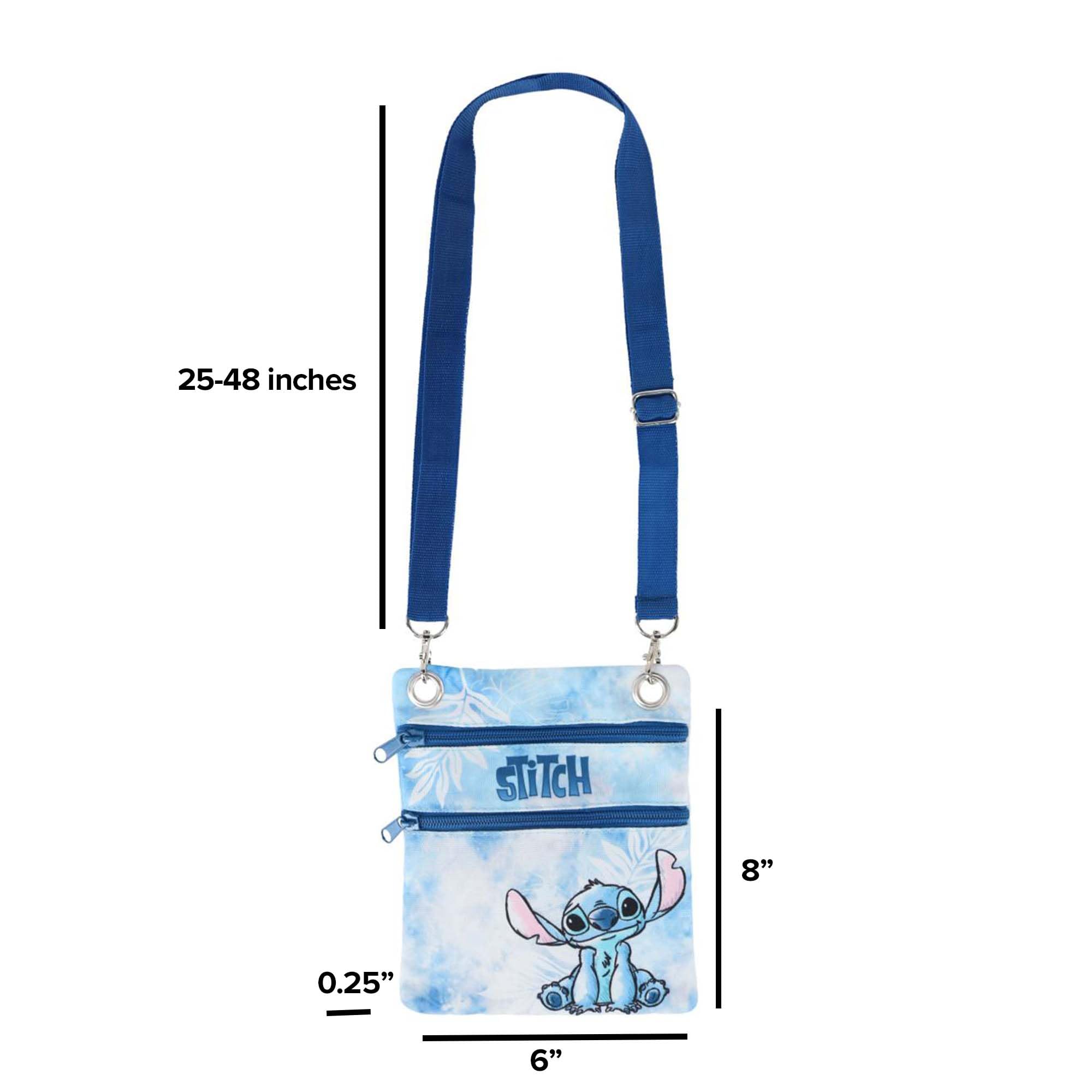 Disney Passport Bag Crossbody Travel Stitch Sitting