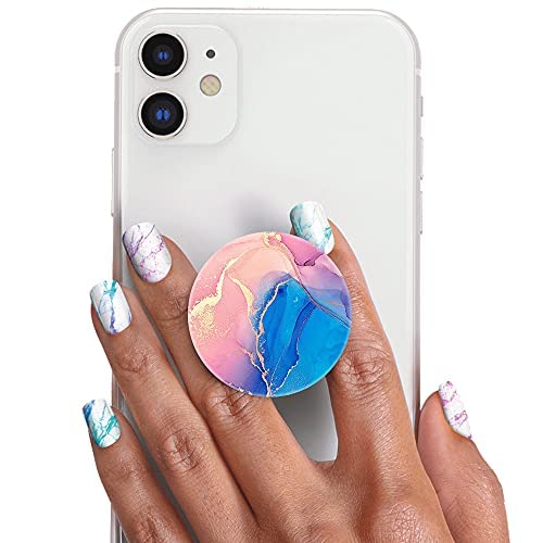 4 Pack Cell Phone Stand,Multi-Function Cellphone Foldable Finger Grip Holder for Smartphone and Tablets - Pink Purple Rose Gold Marble