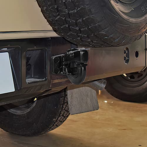 ANGCOSY 10-Ton Pintle Hook Trailer Hitches Receiver Hook for 2-1/2 Inch Lunette Ring with Mounting Kit, 20000 lbs