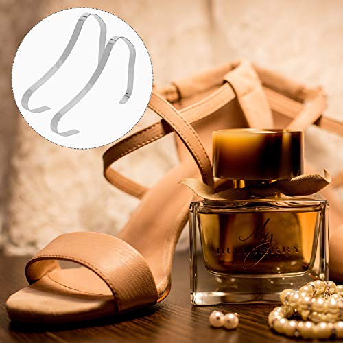 Holibanna 2Pcs Sandal Shoe Store Display Stands Shoe Retail Shop Shoe Supports Stainless Steel High Heeled Shoe Shaper Forms Inserts Silver