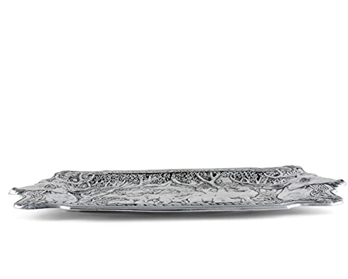 Arthur Court Elk Herd Oblong Serving Display Tray 25.5 inch x 15.5 inch