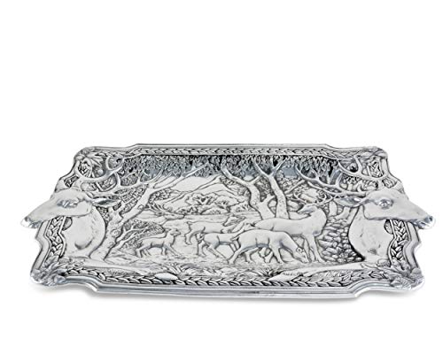 Arthur Court Elk Herd Oblong Serving Display Tray 25.5 inch x 15.5 inch
