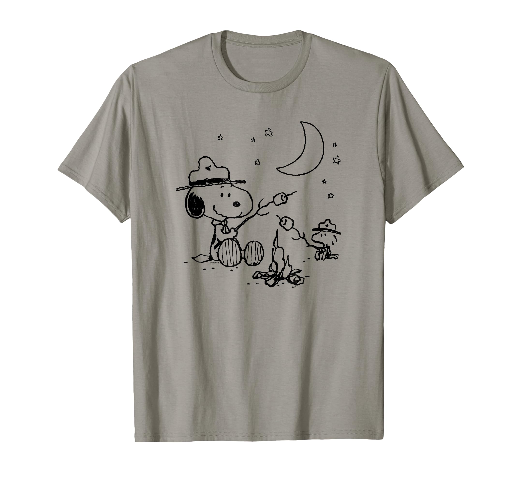 Peanuts - Snoopy And Woodstore Camping With Smores T-Shirt