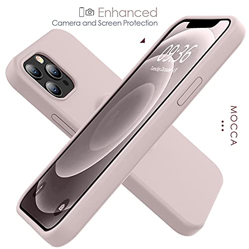 MOCCA Compatible with iPhone 12 Case, iPhone 12 Pro Case 6.1inch with Ring Kickstand | Super Soft Microfiber Lining | Anti-Scratch Full-Body Shockproof Protective Case for iPhone 12/12 Pro - Pink Sand