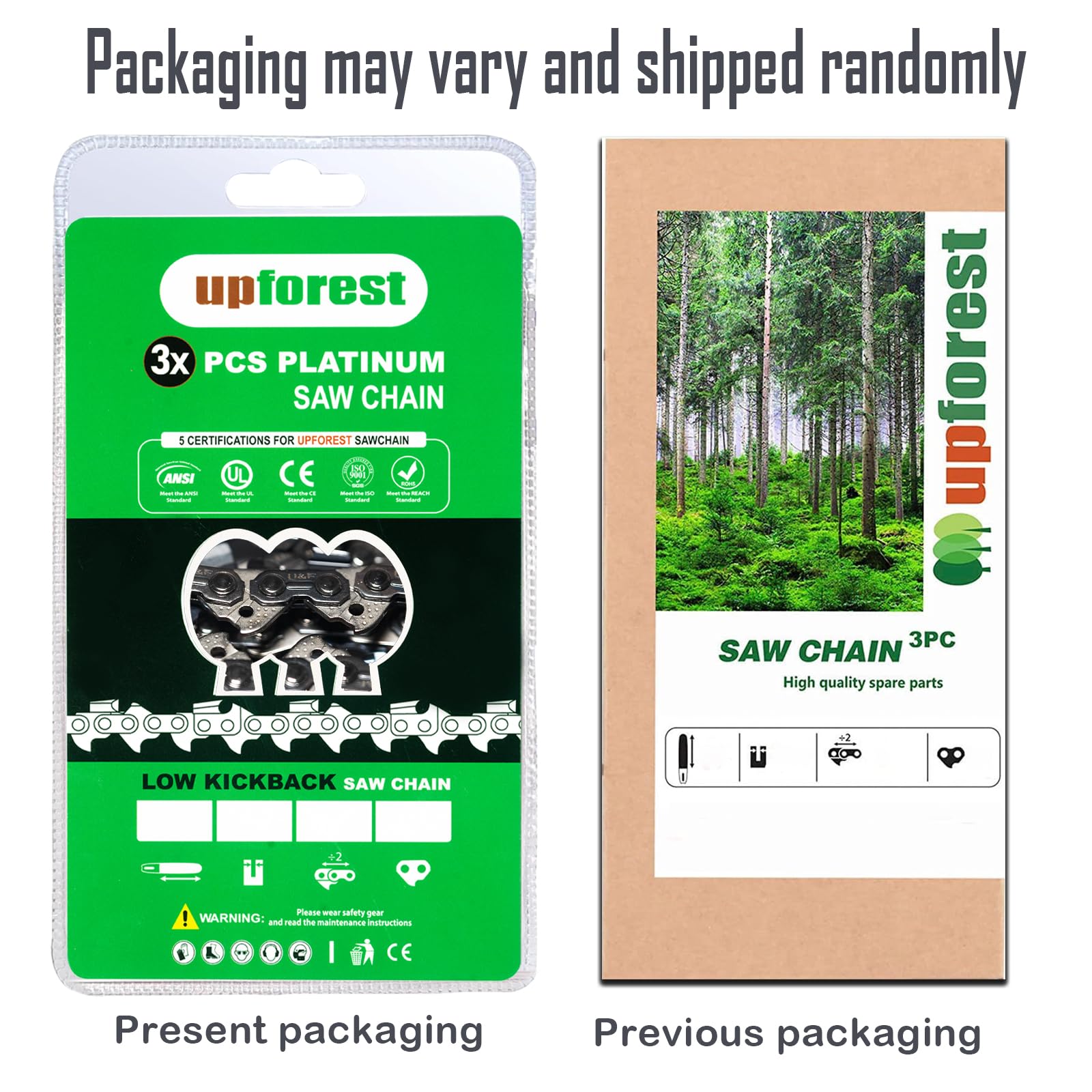 UPFOREST. Stihl Chainsaw Chain 18 Inch MS250 Chain, MS251, MS251c, Replacement for 3639 005 0068, 26RS 68, L68 (22MO68X3)