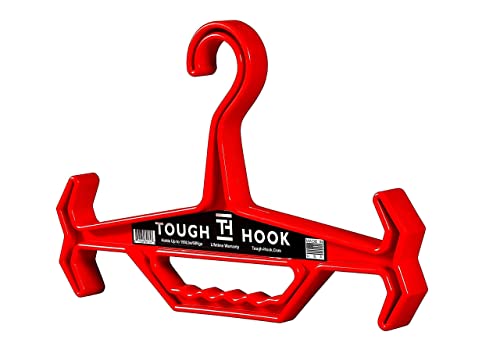 Tough Hook Original Hanger Max Pack Set of 4 | 2 Blue and 2 Red |USA Made | Multi Pack